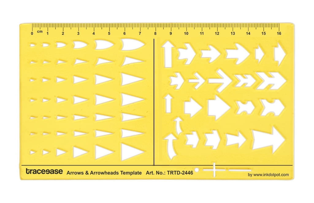 Traceease Arrows Drafting Arrows & Arrowheads Template Drawing Stencil ...