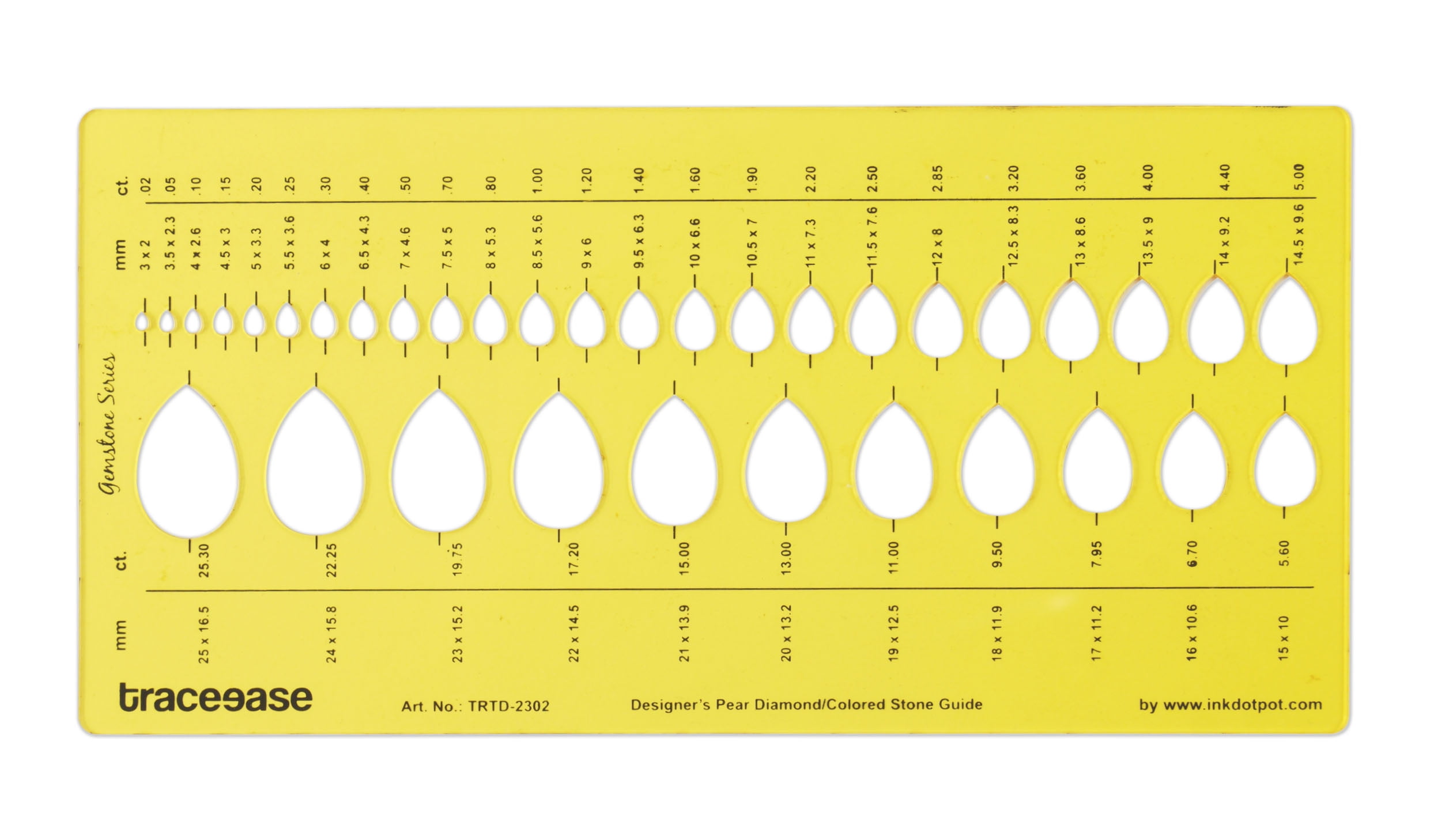 Traceease Designer Pear Diamond Gemstone Guide Jewelry Templates ...