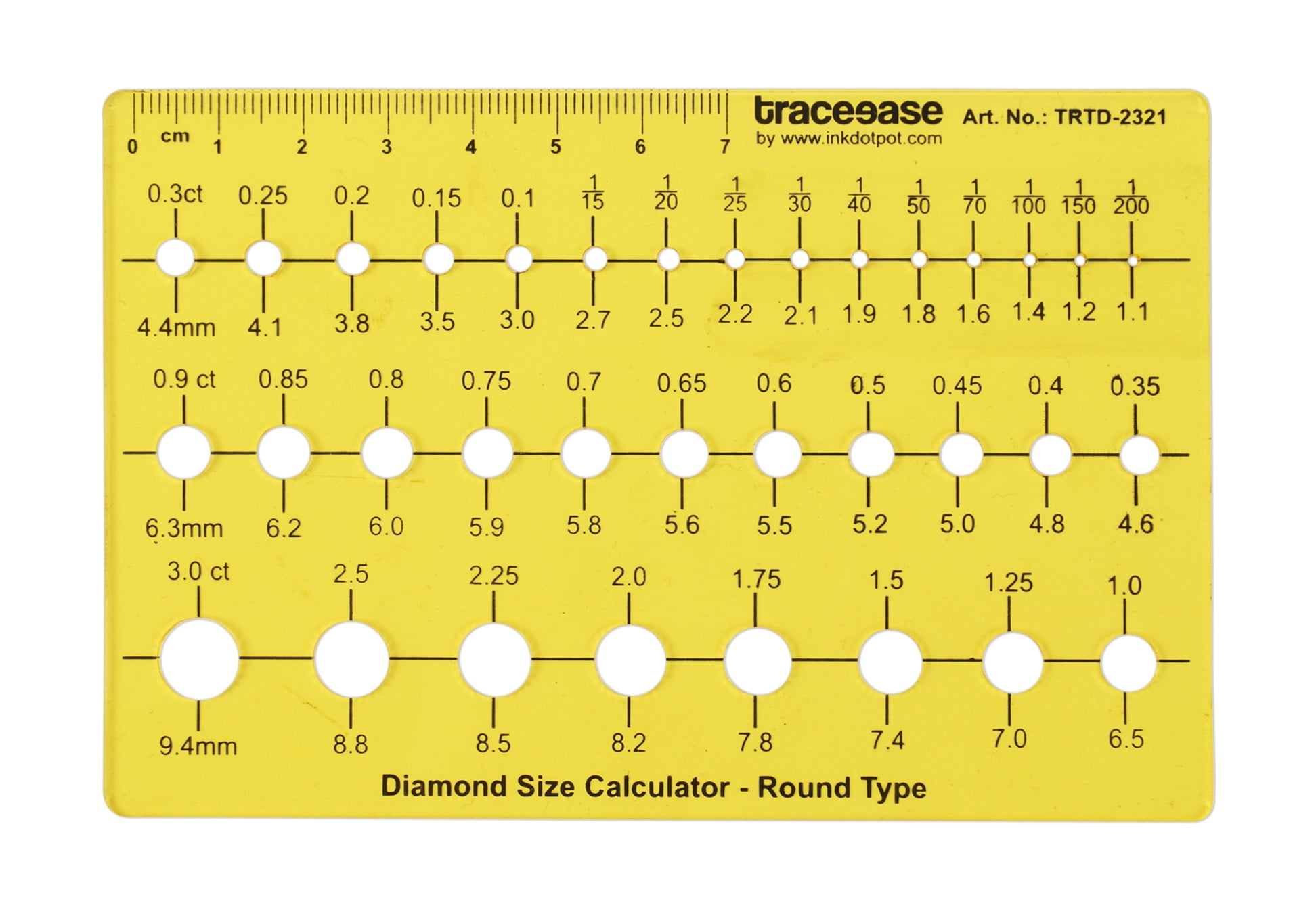 Traceease Diamond Size Calculator Round Shape JewelryTemplatesDrafting ...