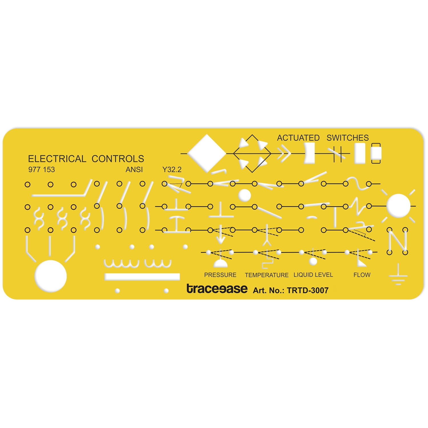 Traceease Electrical Control Diagram Stencil with Actuated Switch ...