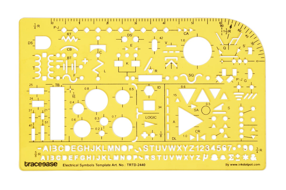 Traceease Electrical Drafting Electrical Symbols Template Drawing ...