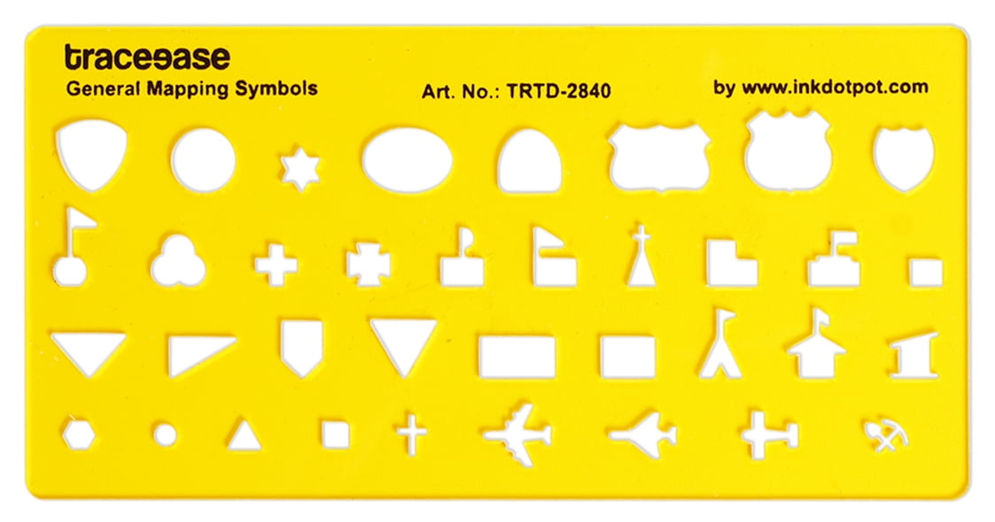 Traceease General Mapping Symbols Template, Drawing Shapes & Symbols ...