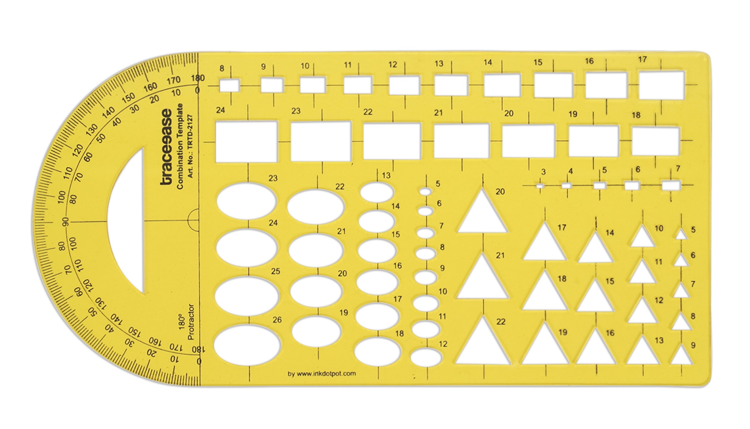 Traceease Geometric Drafting Combination Template Drawing Stencil ...