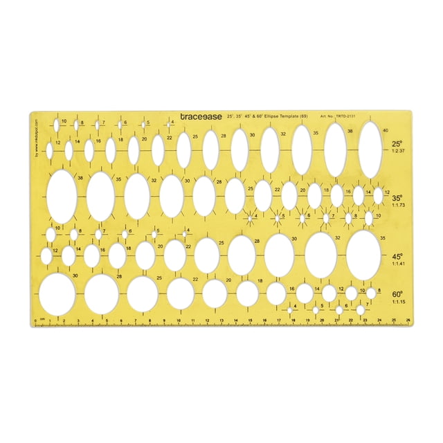 Traceease Geometric Drafting Ellipse Template Drawing Stencil ...