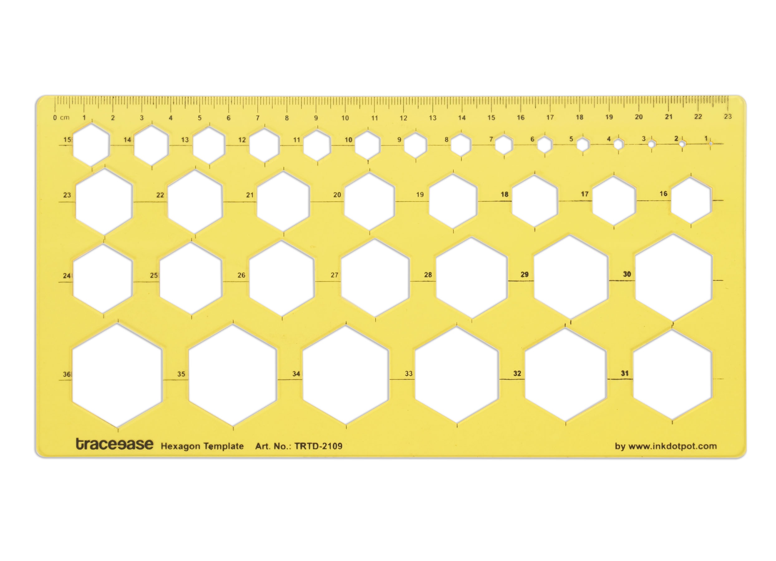 Traceease Geometric Drafting Hexagon Template Drawing Stencil ...