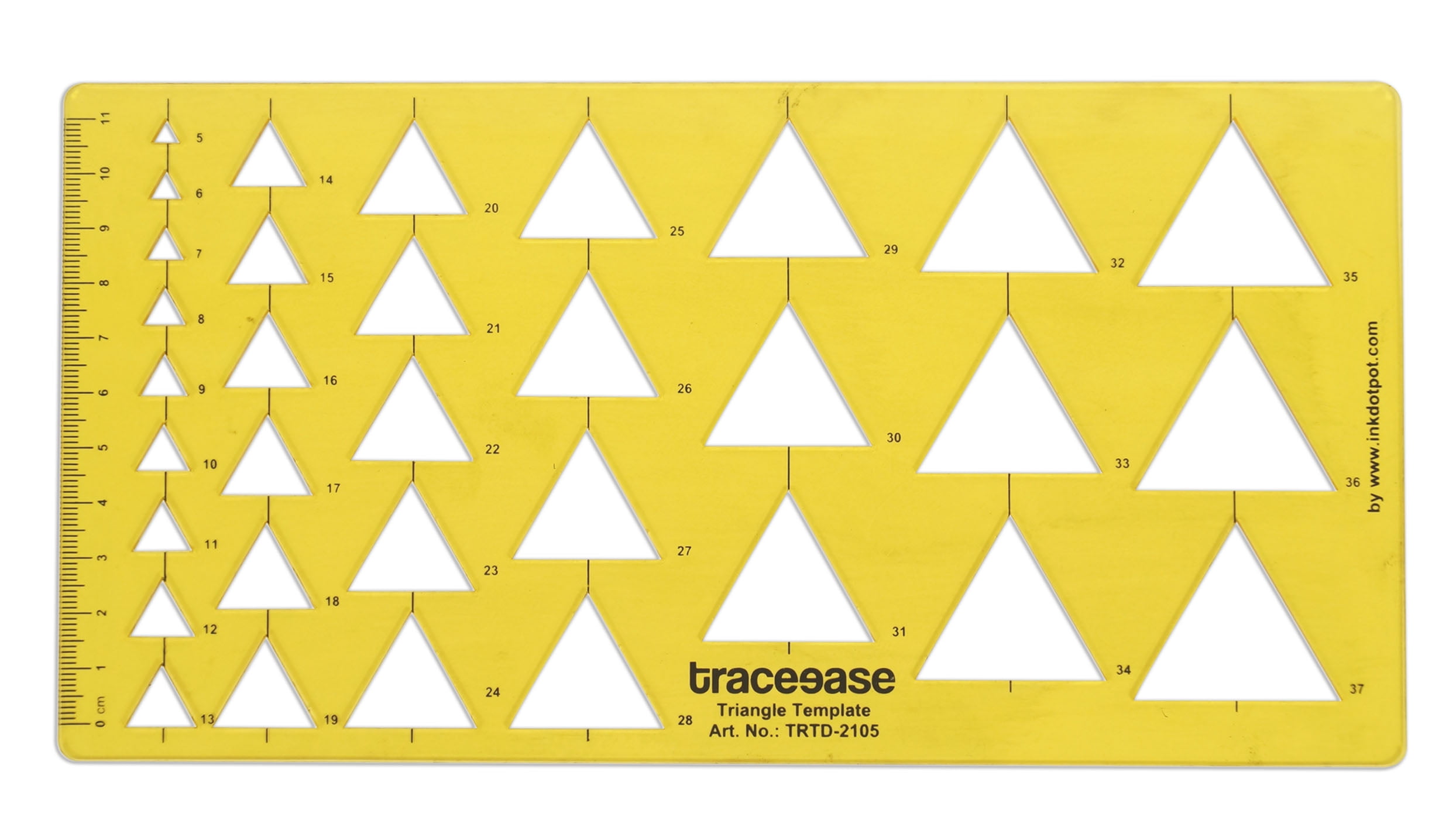 Traceease Geometric Triangle Template Drawing Stencil, Designing ...