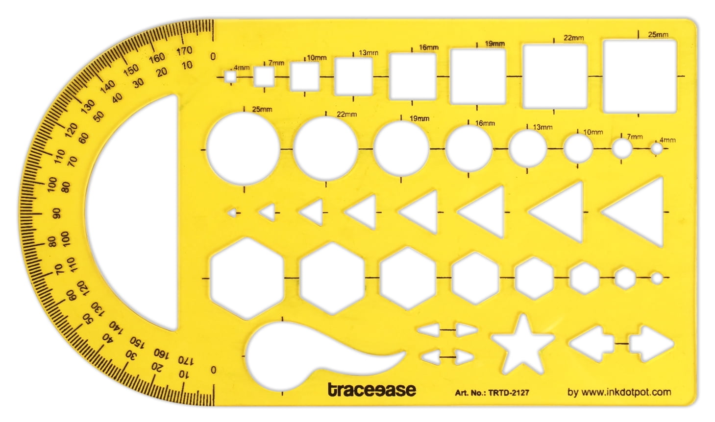 Traceease Geometry Drafting Combination Stencils Geometric Drawing ...