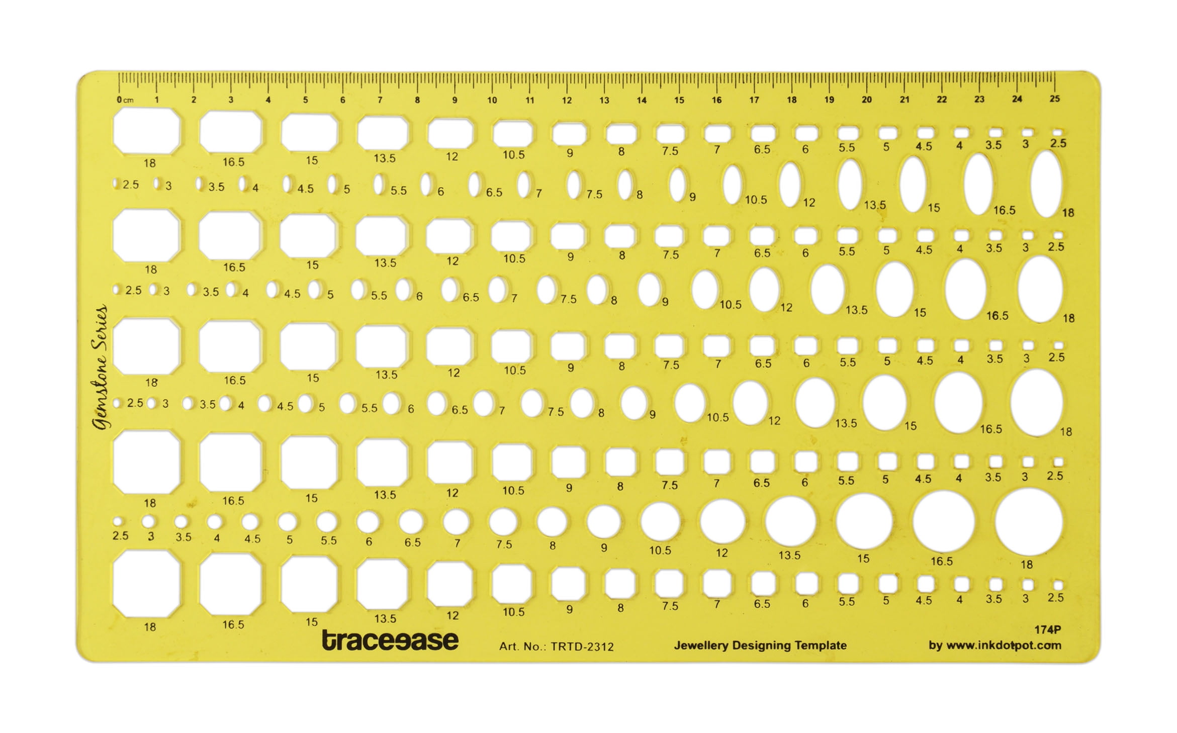 Traceease Jewelry Templates For Emerald/Square/Round Gemstone Shape ...