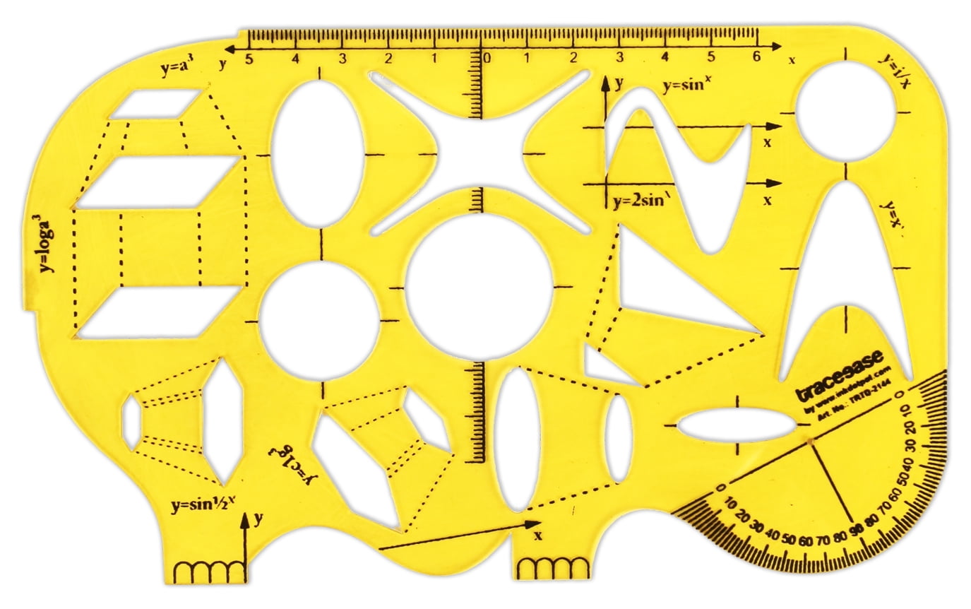Traceease Maths Trigonometry Formula Geometric Template Drawing Ruler ...