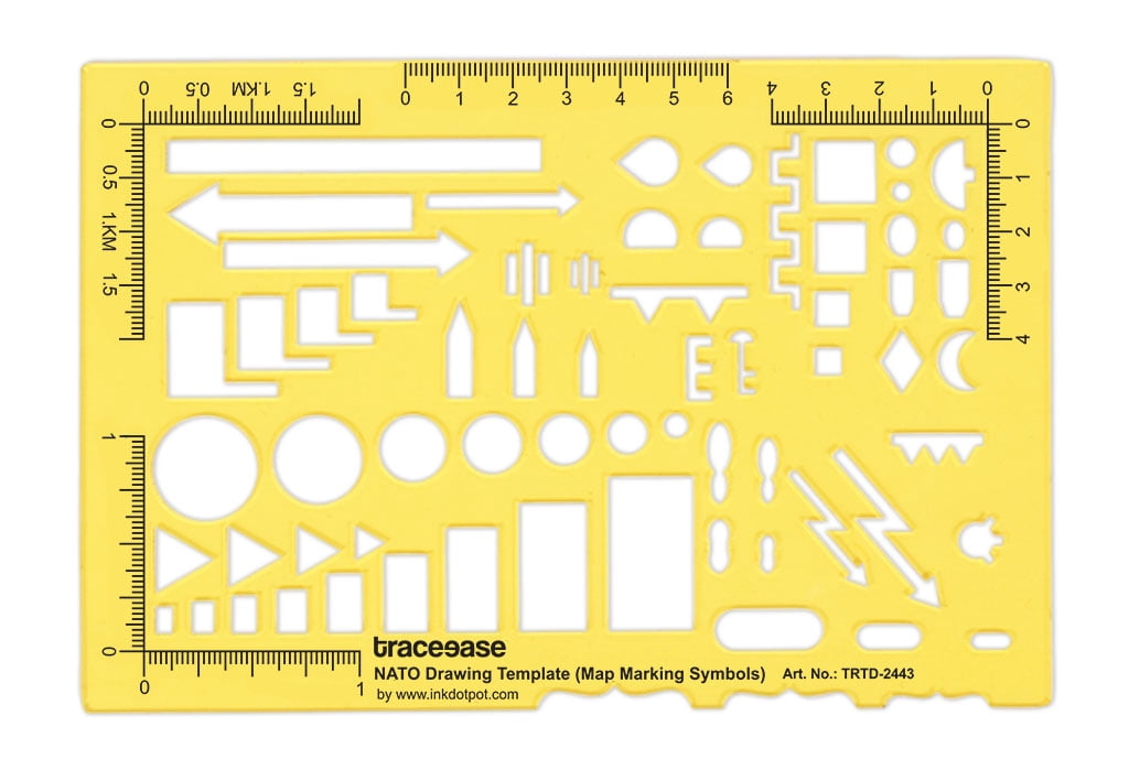 Traceease NATO Drawing Template Military Map Marking Drafting Stencil ...