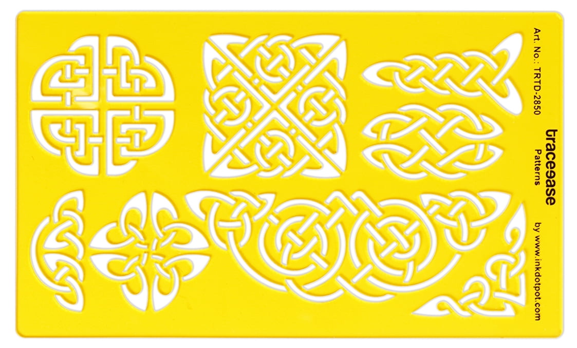Traceease Simple Plastic Journal Stencil, Celtic Knot Symbols, Acrylic ...