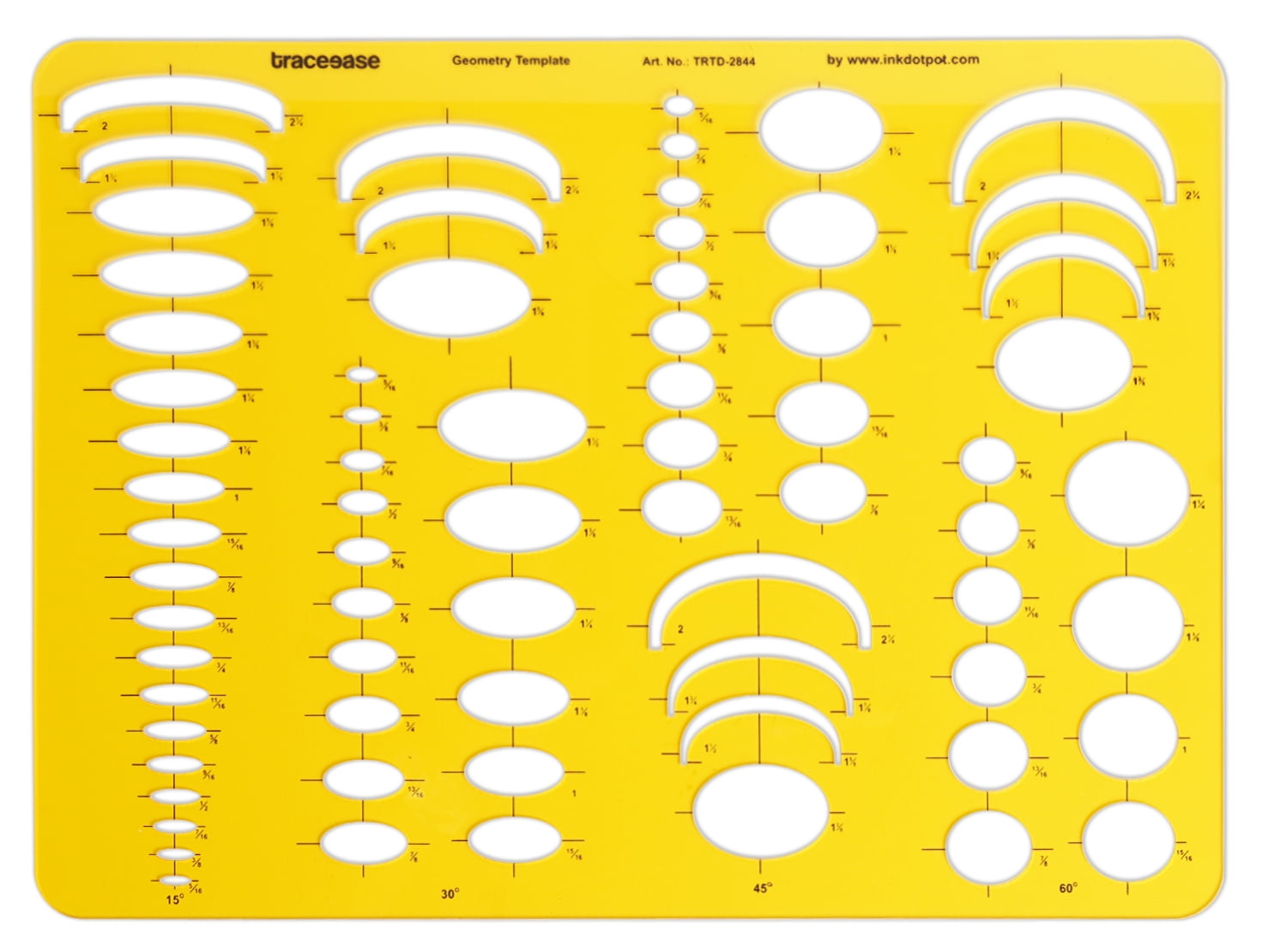 Traceease Trace Simple Trace Stable, Four-In-One Ellipse Template ...