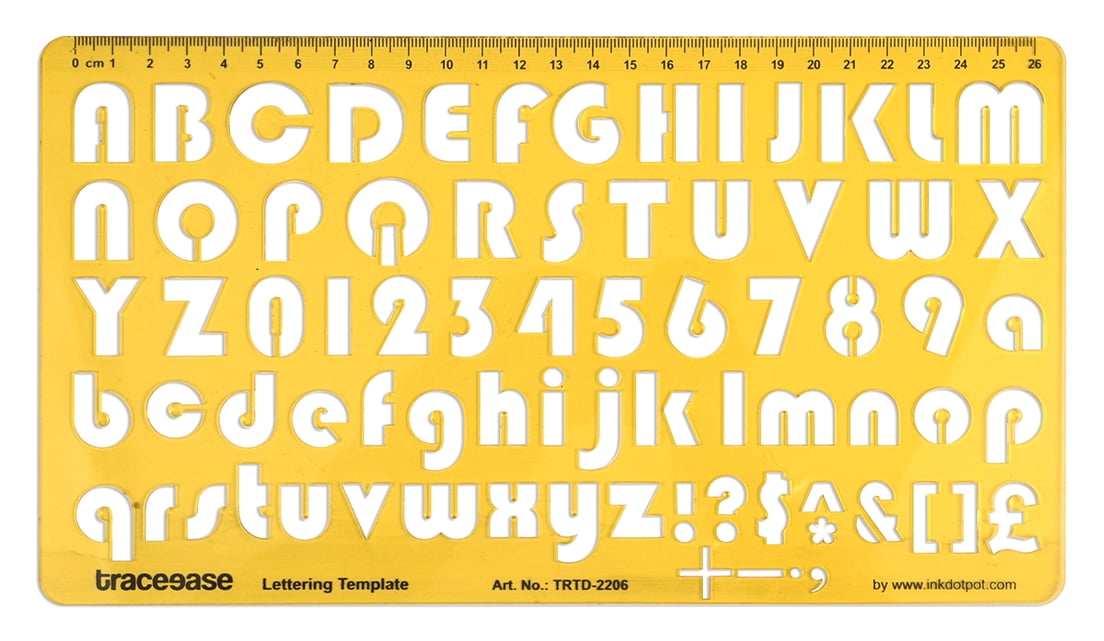 Traceease Upper & Lower Case English Alphabet Number Drafting Tools ...