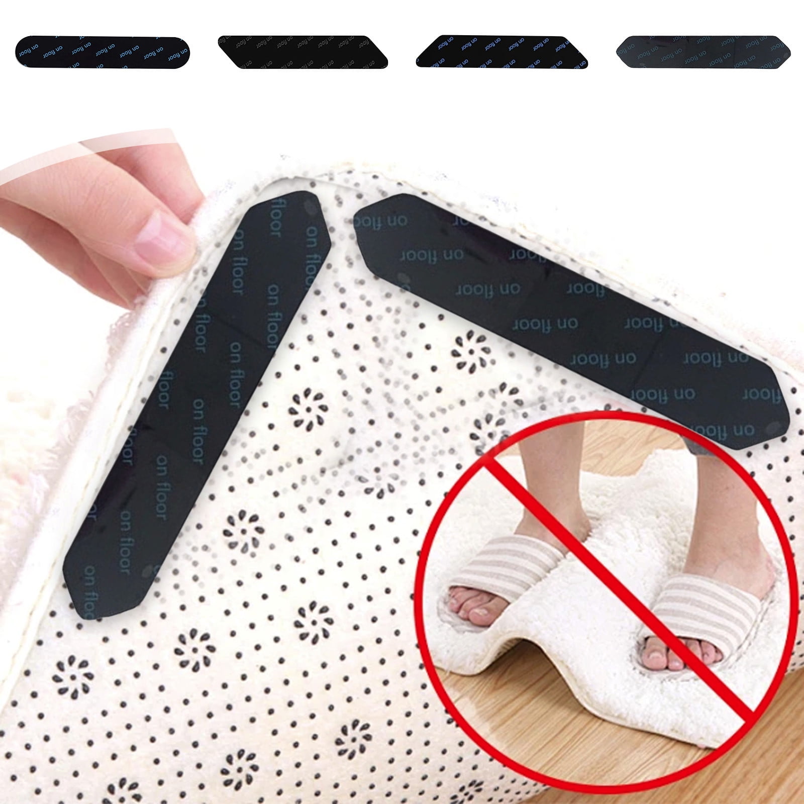 Traceless Carpet Holders 12 Pack | Reusable Rug Grippers - Double-Sided ...