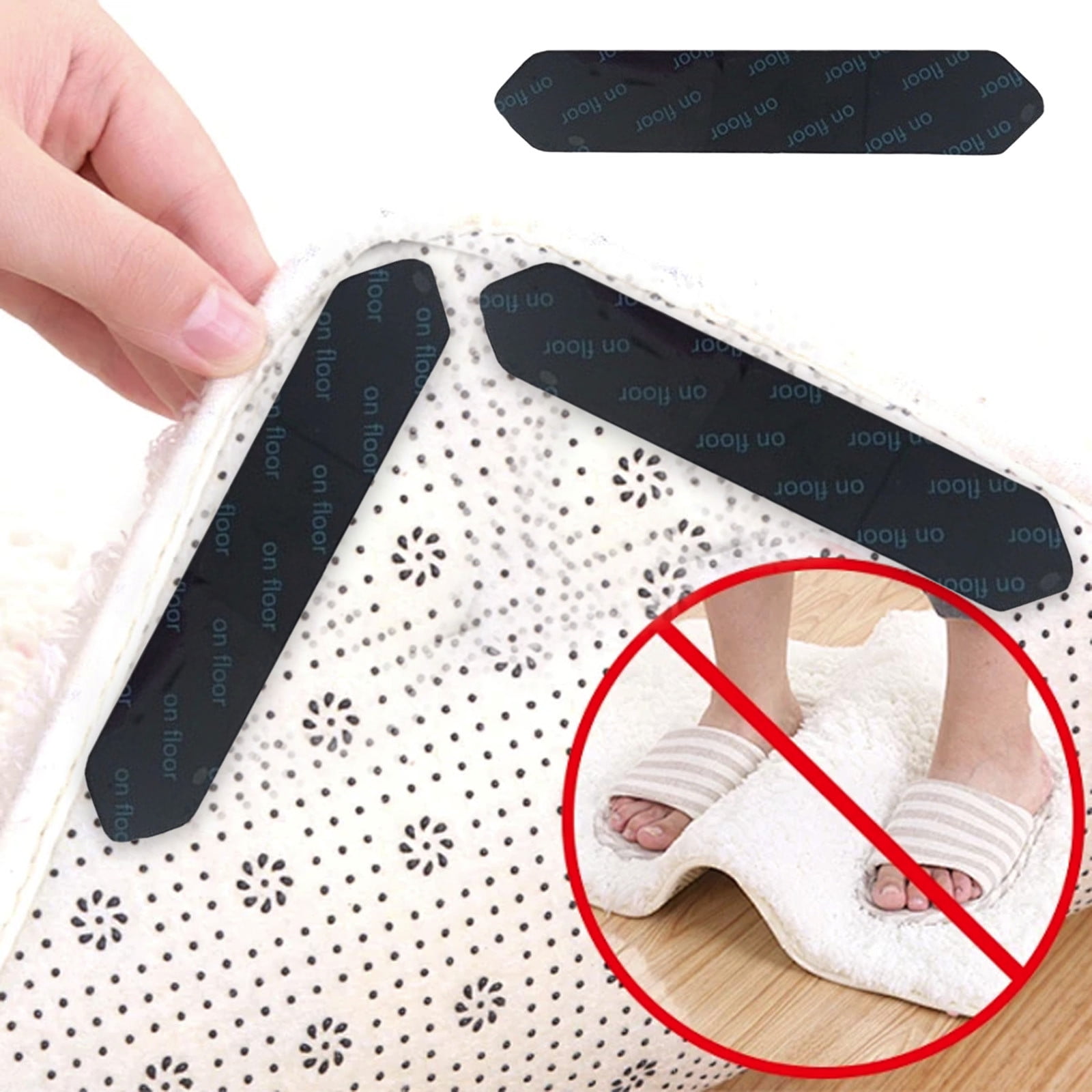 Traceless Carpet Holders | Reusable Rug Grippers | 12 Pack Non-Slip ...