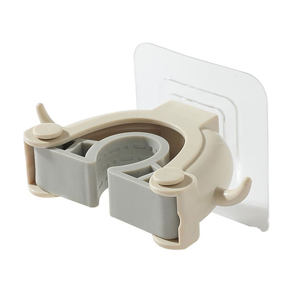 Traceless Mop Rack Mop Hook Khaki Wall Mounted Mop Organizer Holder ...