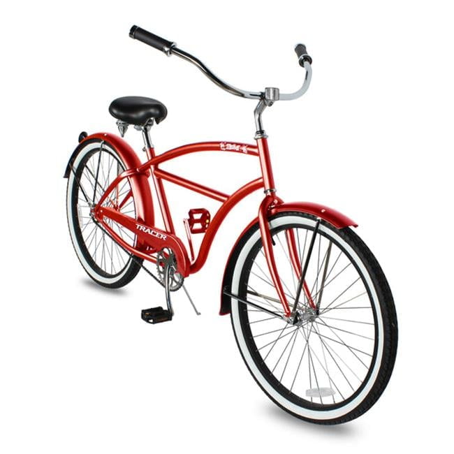Tracer TAHA 7-M-RED 26 in. Taha 7 Speed Beach Cruiser Bikes for Men ...