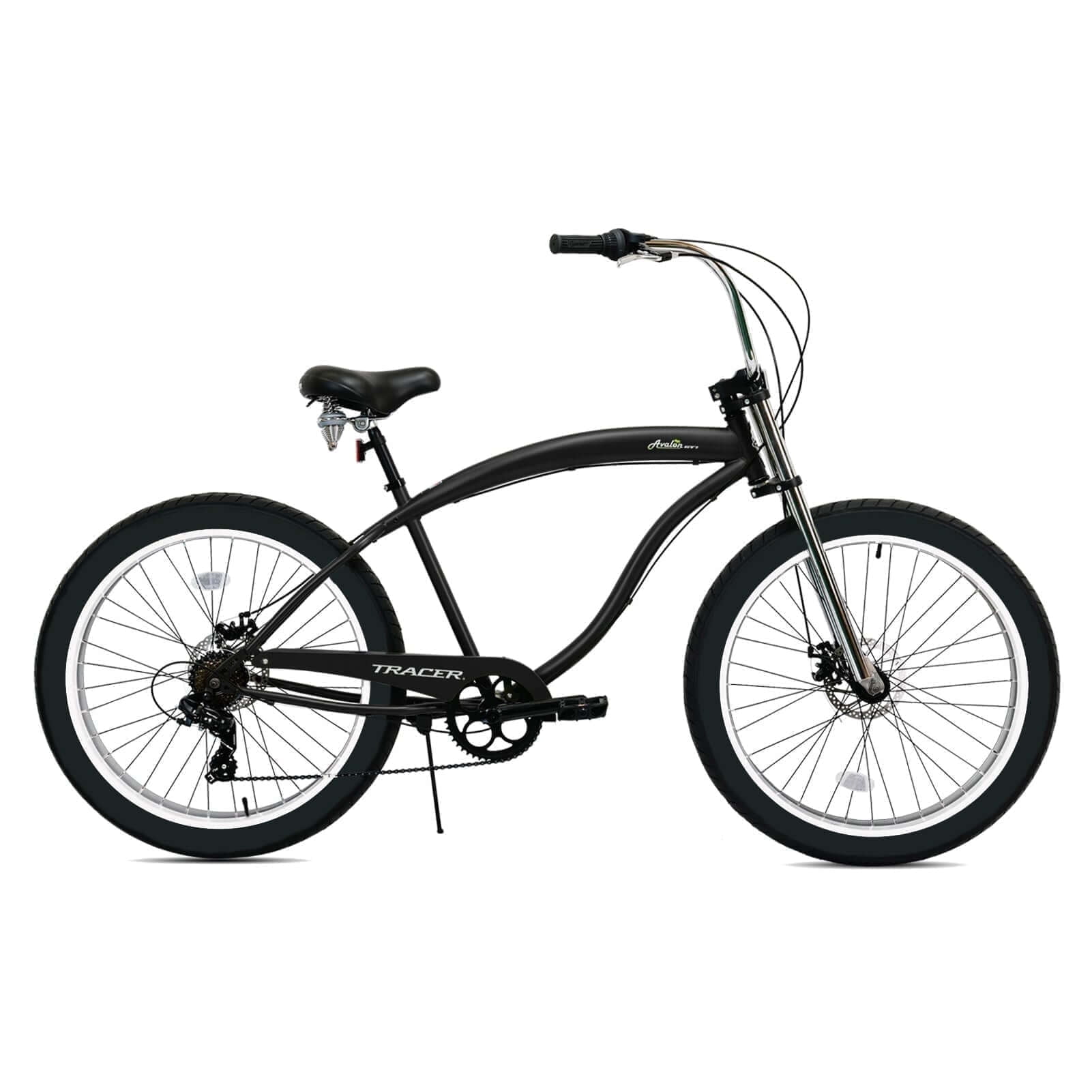Tracer 29" Matte Black Avalon GT7 Beach Cruiser Bikes, 7-Speed Disc ...