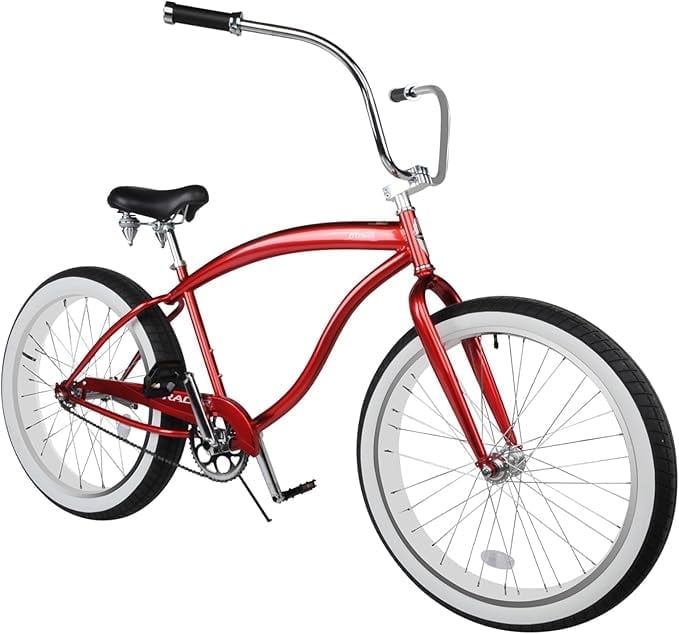 Tracer Avalon Red Beach Cruiser Bike for Adults, 26 Inch Wheels, 1 ...