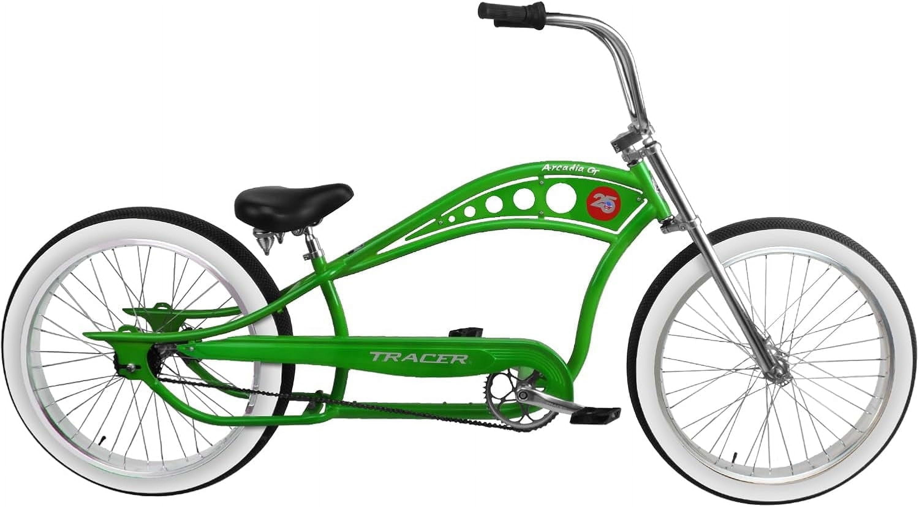 Tracer Fat Tire Beach Cruiser Bike, 26 Inch Stretch Chopper Bicycle For ...