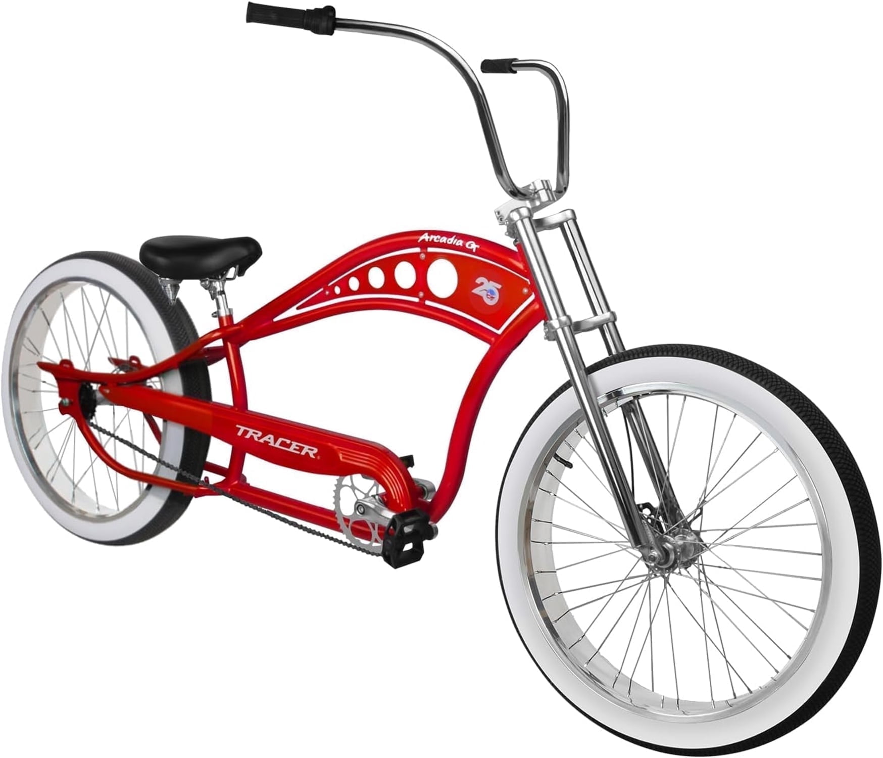 Tracer Arcadia 26 inch Cruiser Bikes for Men,Single Speed,Red,26'' inch ...