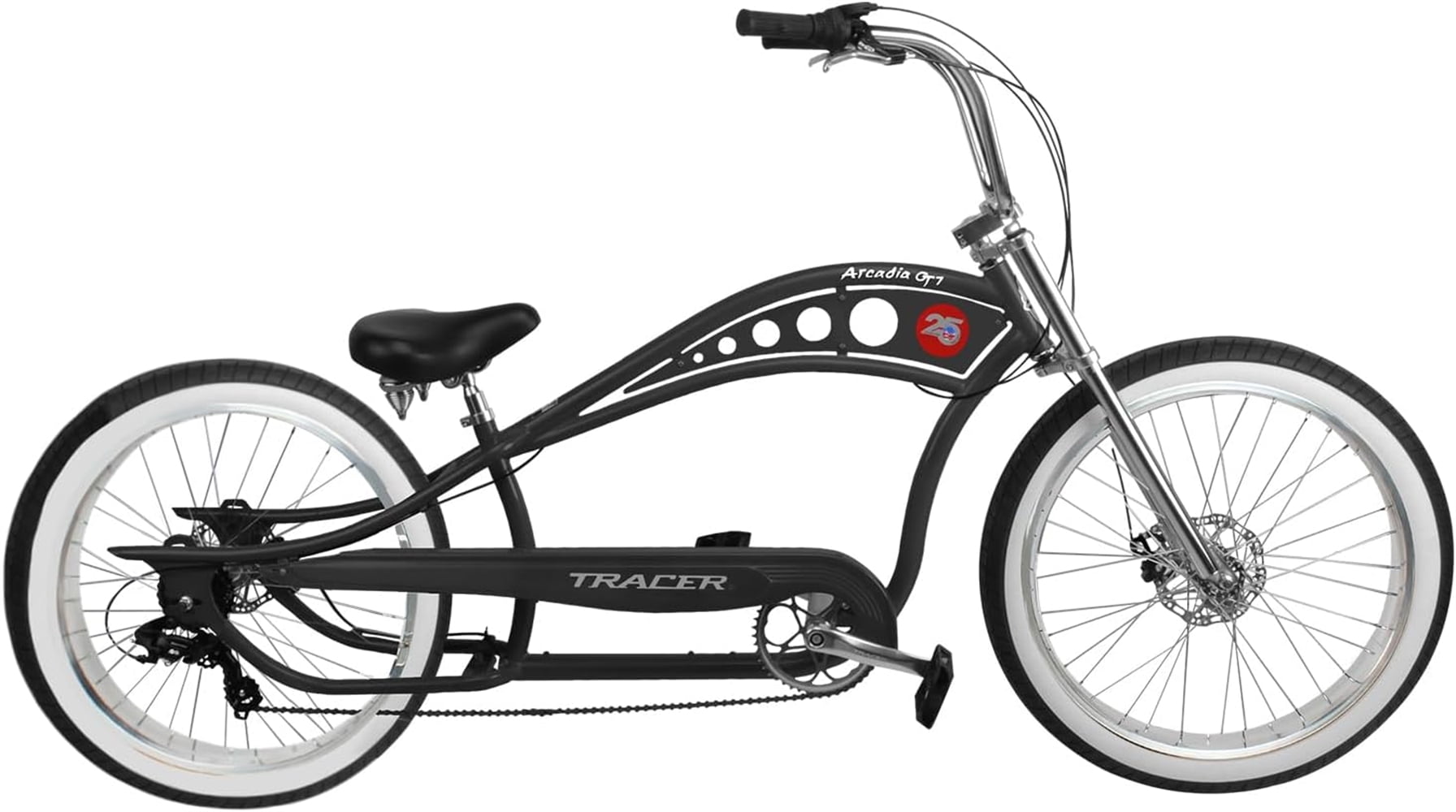 Tracer Arcadia Fat Tire Beach Cruiser Bike, 26 Inch Wheels, Stretch Hi ...