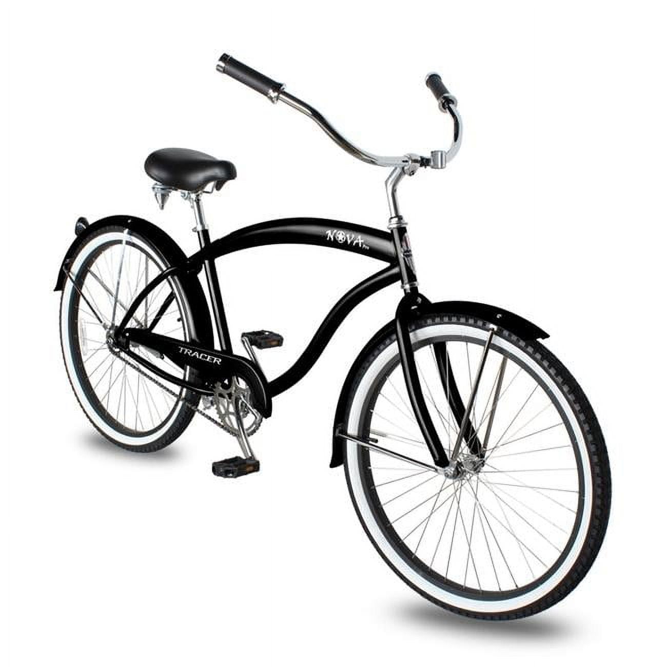Tracer Nova Men's Beach Cruiser Bike 26" Wheels Hi Ten Matte Black ...
