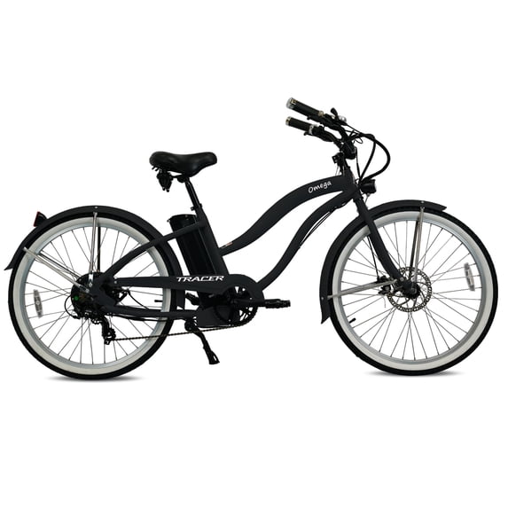Tracer Omega 26" Electric Bike, 500W Rear Motor, 7-speed, 25mph, 48V ...