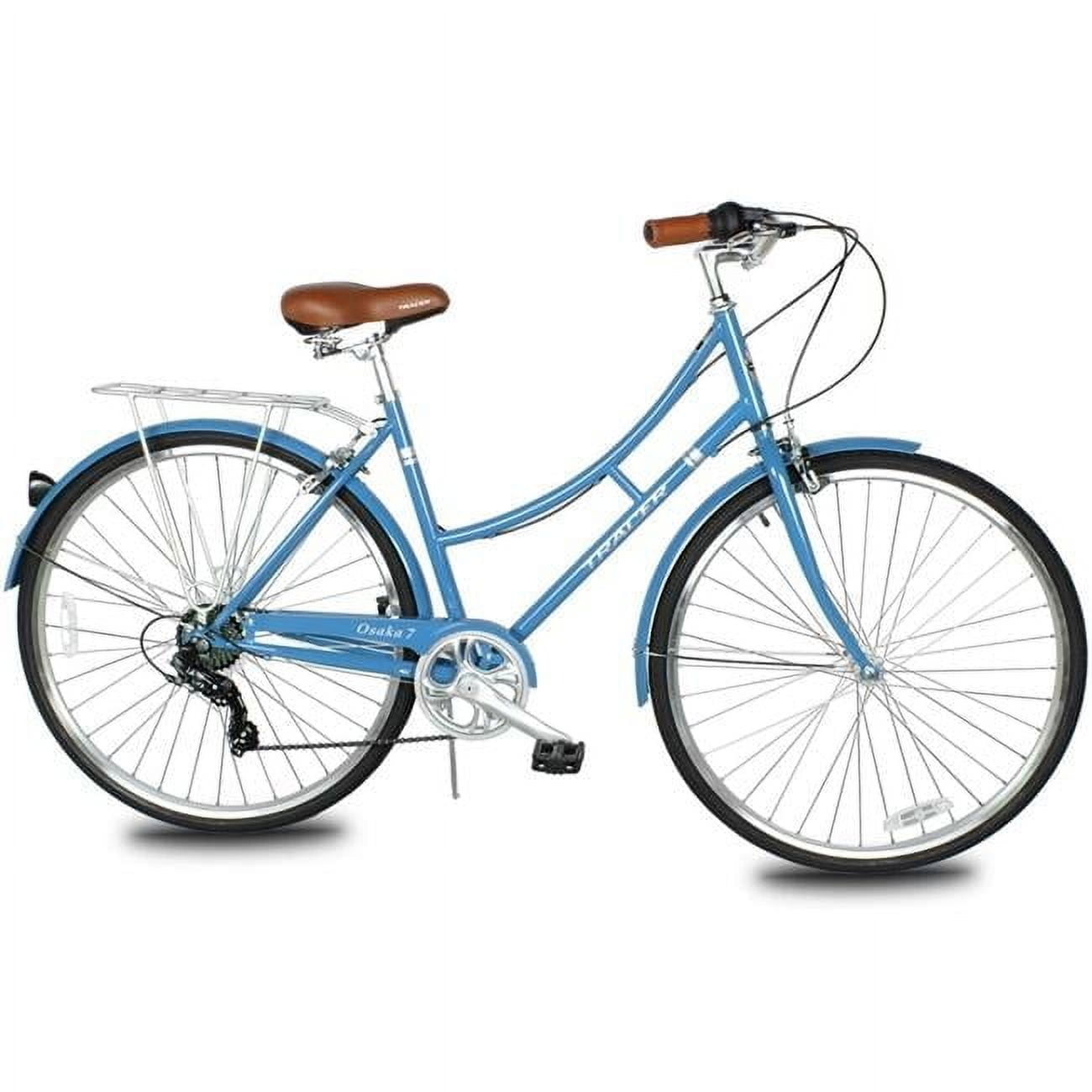 Tracer Osaka 700C 7 Speed 39cm Hybrid City Bikes for Women - Blue - Walmart.com