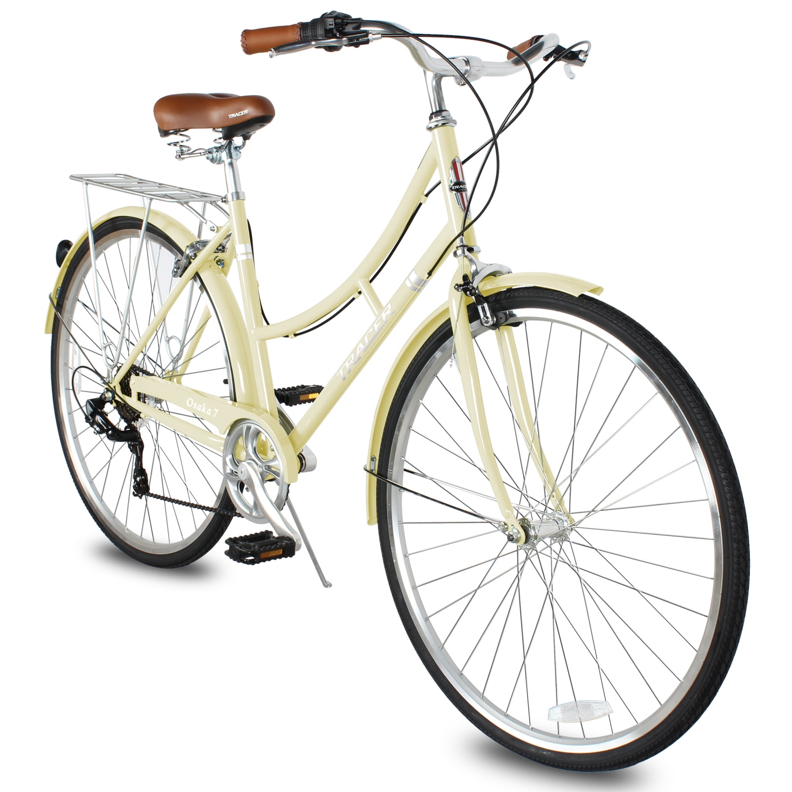 Tracer Osaka Hybrid City Bike for Women, Steel Frame, Shimano 7 Speed ...