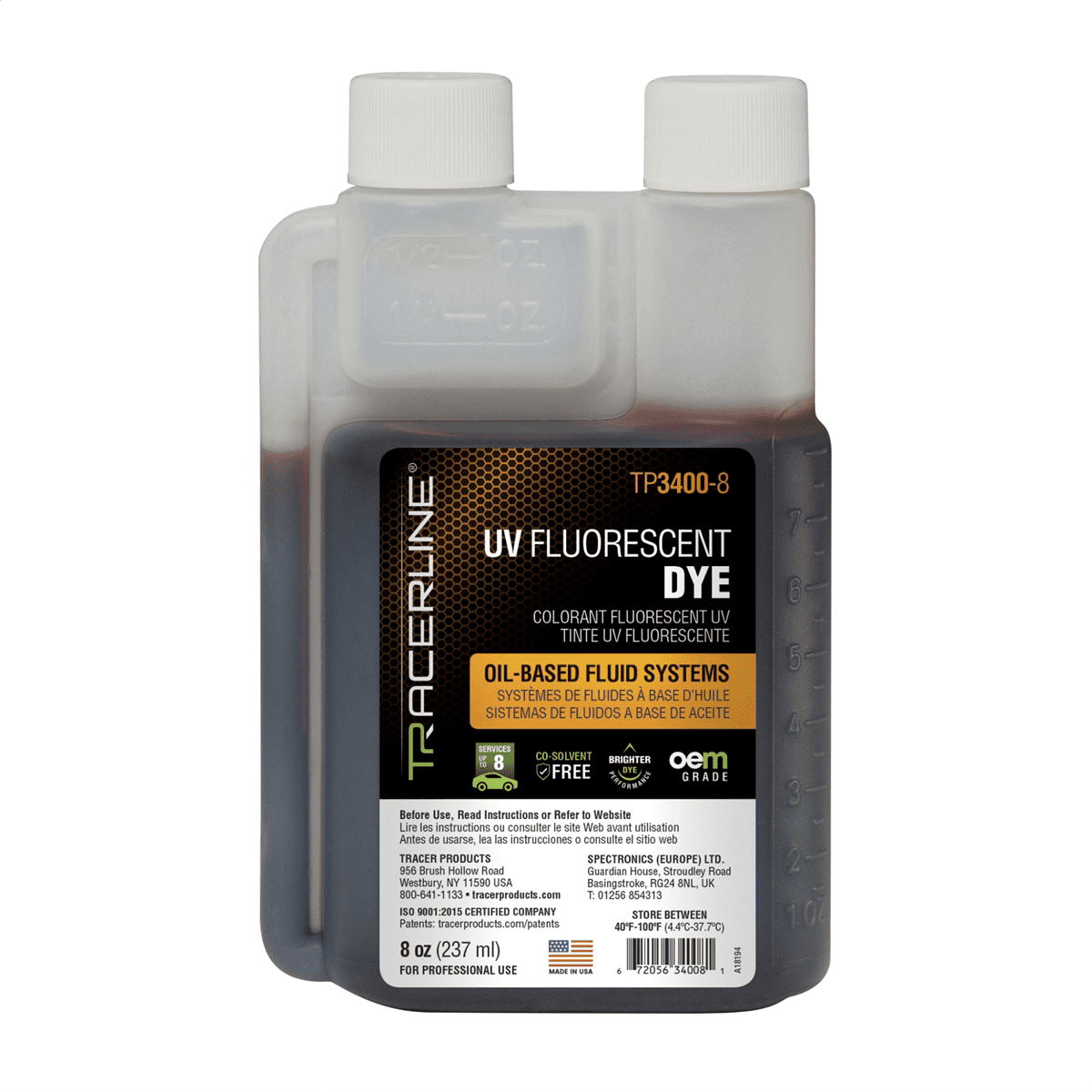 Tracer Products 8 oz (237 ml) bottle of fluid dye - Walmart.com