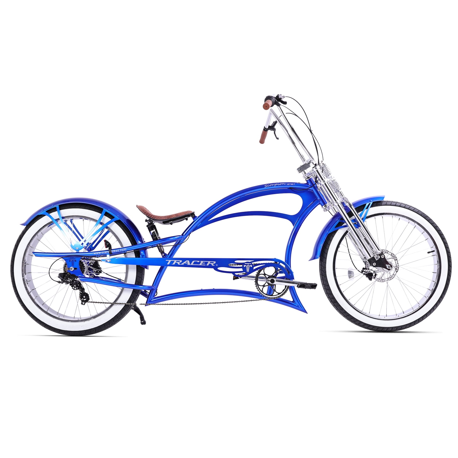 Tracer Scorpion GTS 26" Stretch Beach Cruiser Bike, 7-speed, Suspension ...