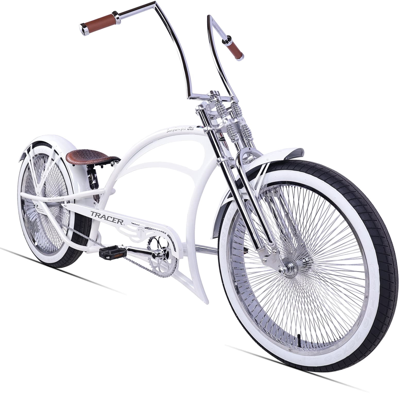 Tracer Scorpion Pro DTS Stretch Beach Cruiser Bike, 26" Wheel, Fat Tire ...