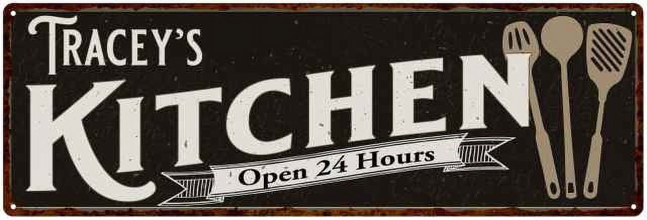 Tracey's Kitchen Sign Chic Wall Decor Gift Mom 6x18 206180014283 ...