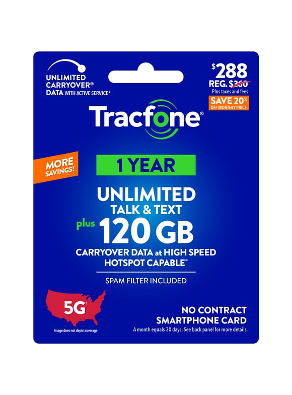 Tracfone Prepaid Plans in Phone & Data Plans - Walmart.com