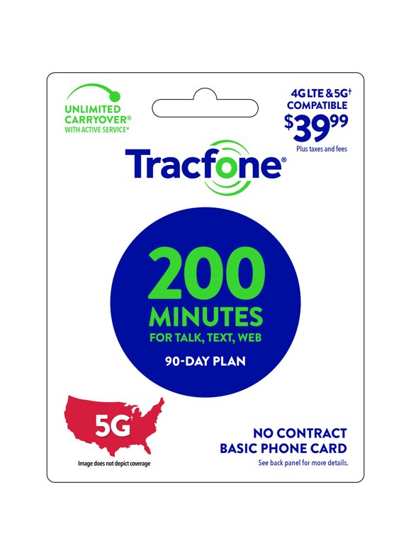 Tracfone Prepaid Plans in Phone & Data Plans - Walmart.com