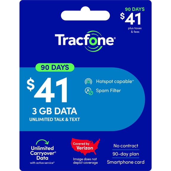 Tracfone $144 Unlimited Talk & Text plus 12 GB of Data 365-Day ...