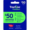 Tracfone $50 Freedom Smartphone Unlimited Talk, Text & Data 30-Day ...