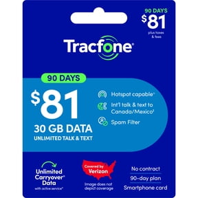 Tracfone Prepaid Plans in Phone & Data Plans - Walmart.com