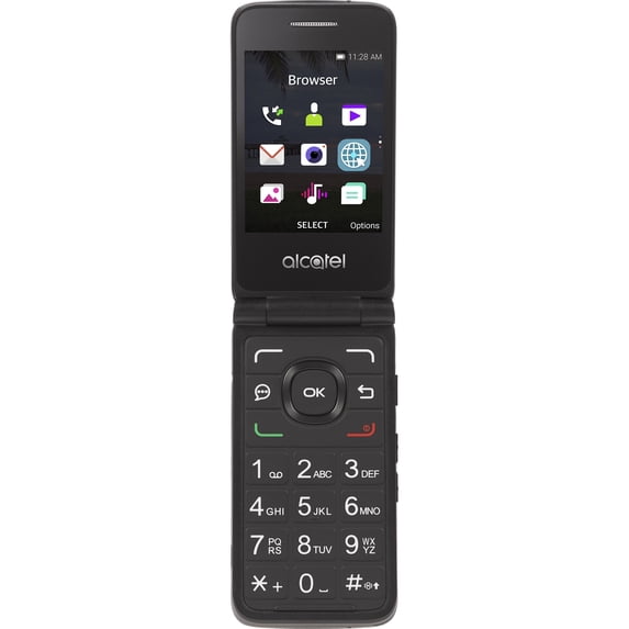 Alcatel Tracfone MyFlip Prepaid Phone with Big Numbers and Internet ...