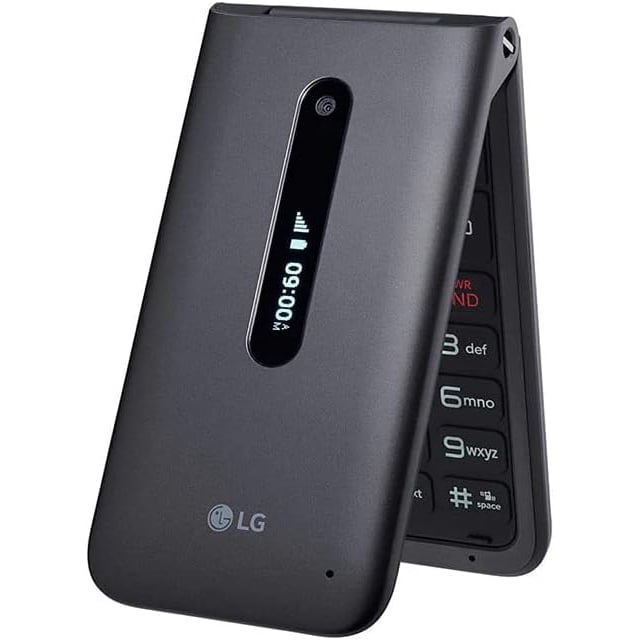 Pre-Owned Tracfone Carrier-Locked LG Classic Flip 4G LTE Prepaid Flip Phone- Black - 4GB - CDMA ...