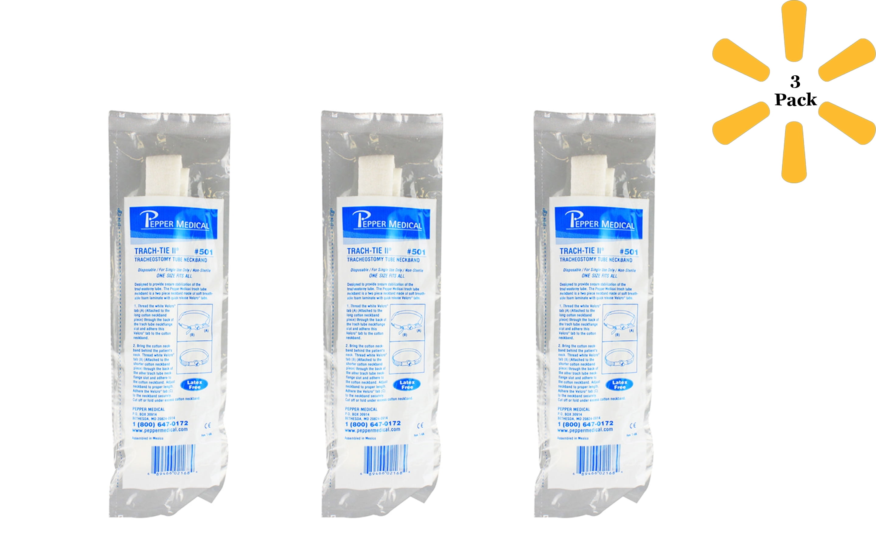 Trach-Tie Tracheostomy Tube Holder Universal Size Non-Stretch Cotton ...