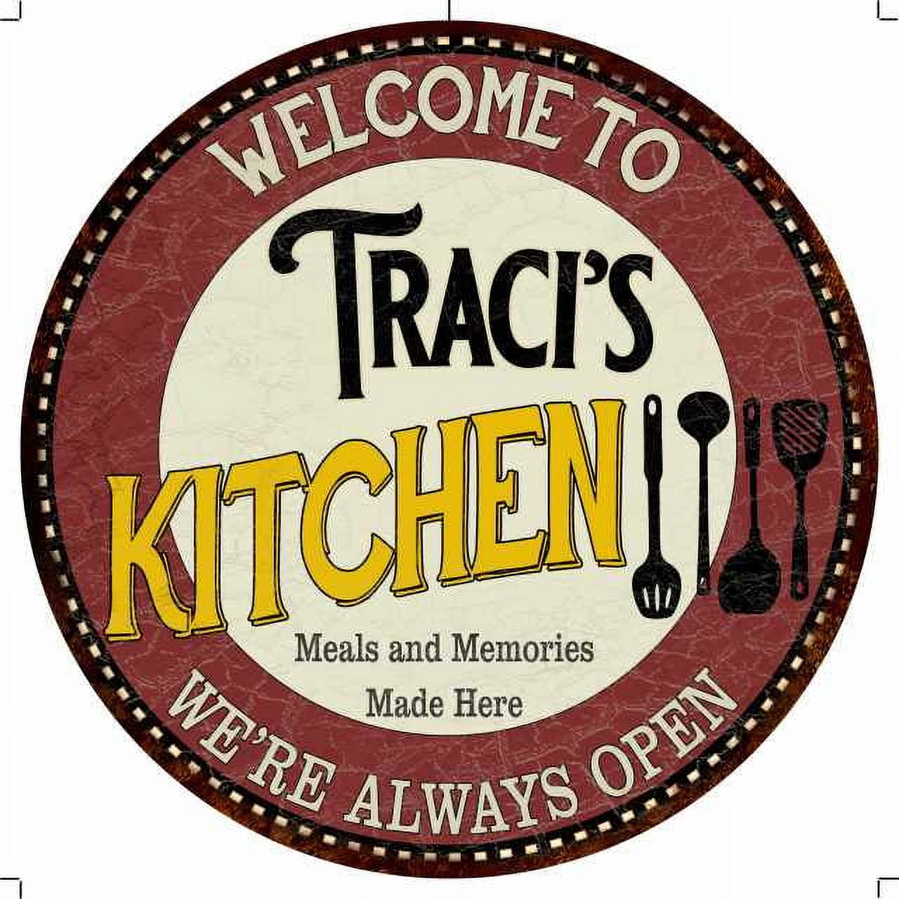Traci's Kitchen 12" Round Metal Sign Bar Game Room Wall Déco ...
