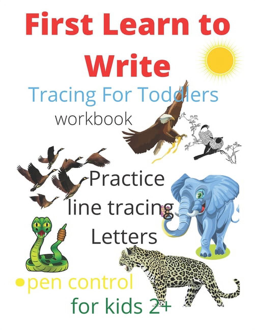 Tracing For Toddlers: First Learn to Write workbook. Practice line ...
