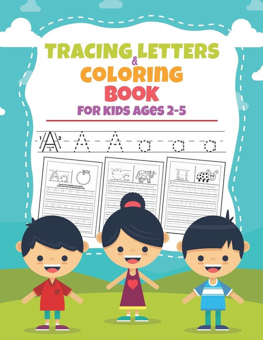 Tracing Letters Coloring Book For Kids Ages 2-5: Letter Tracing Books ...