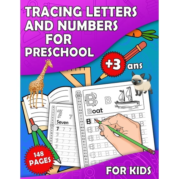 Tracing Letters And Numbers For Preschool: Learn To Write Letters And ...