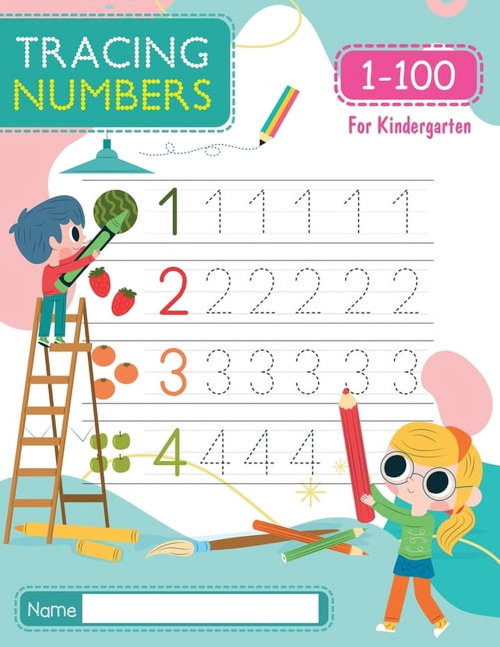 Tracing Numbers 1-100 for Kindergarten: Number Tracing Book - Learn To ...