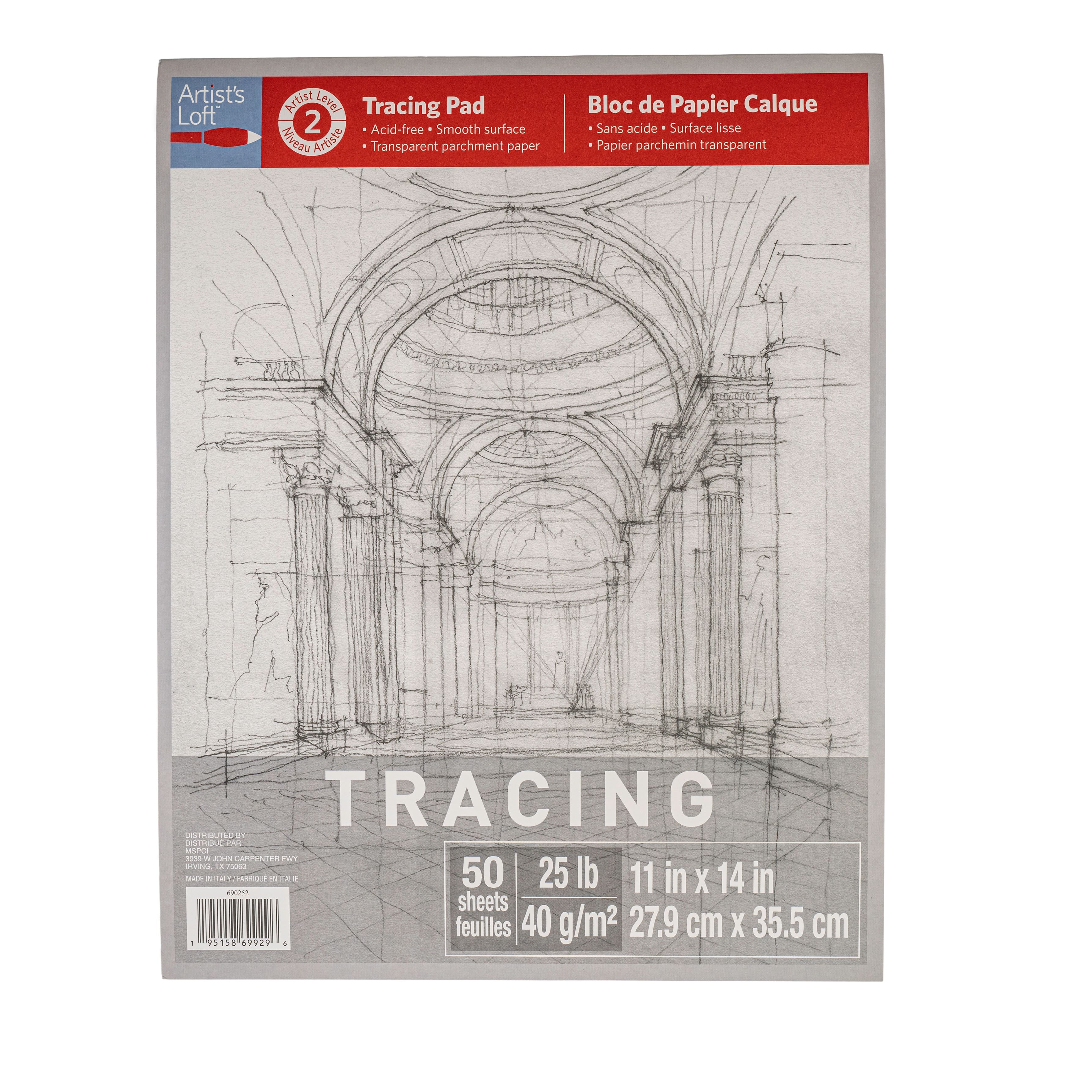 Tracing Pad by Artist's Loft™ 25lb/40 gsm - 50 sheets - Walmart.com