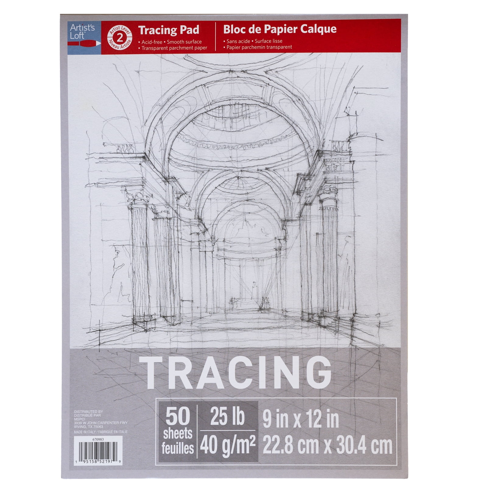 Tracing Pad by Artist's Loftâ„¢, Transparent Sheets, 50 Pages, 25lb ...