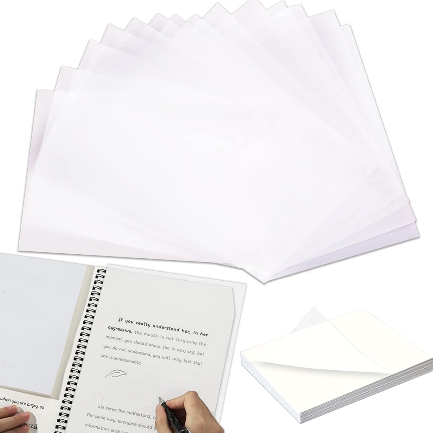 Tracing Paper,250 Sheets A4 Tracing Paper,Translucent Drafting Paper ...